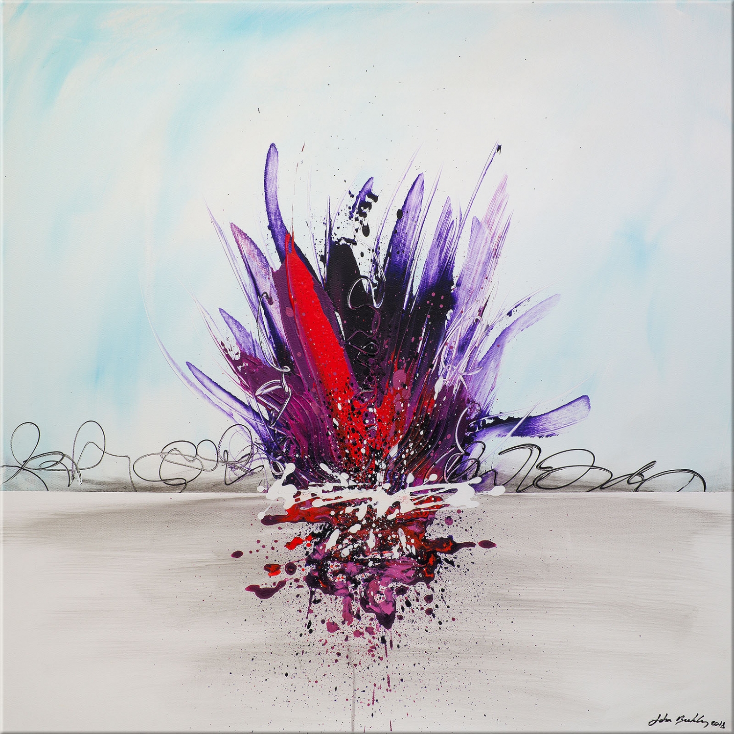 John Beckley Abstract Art - A large collection of abstract painting