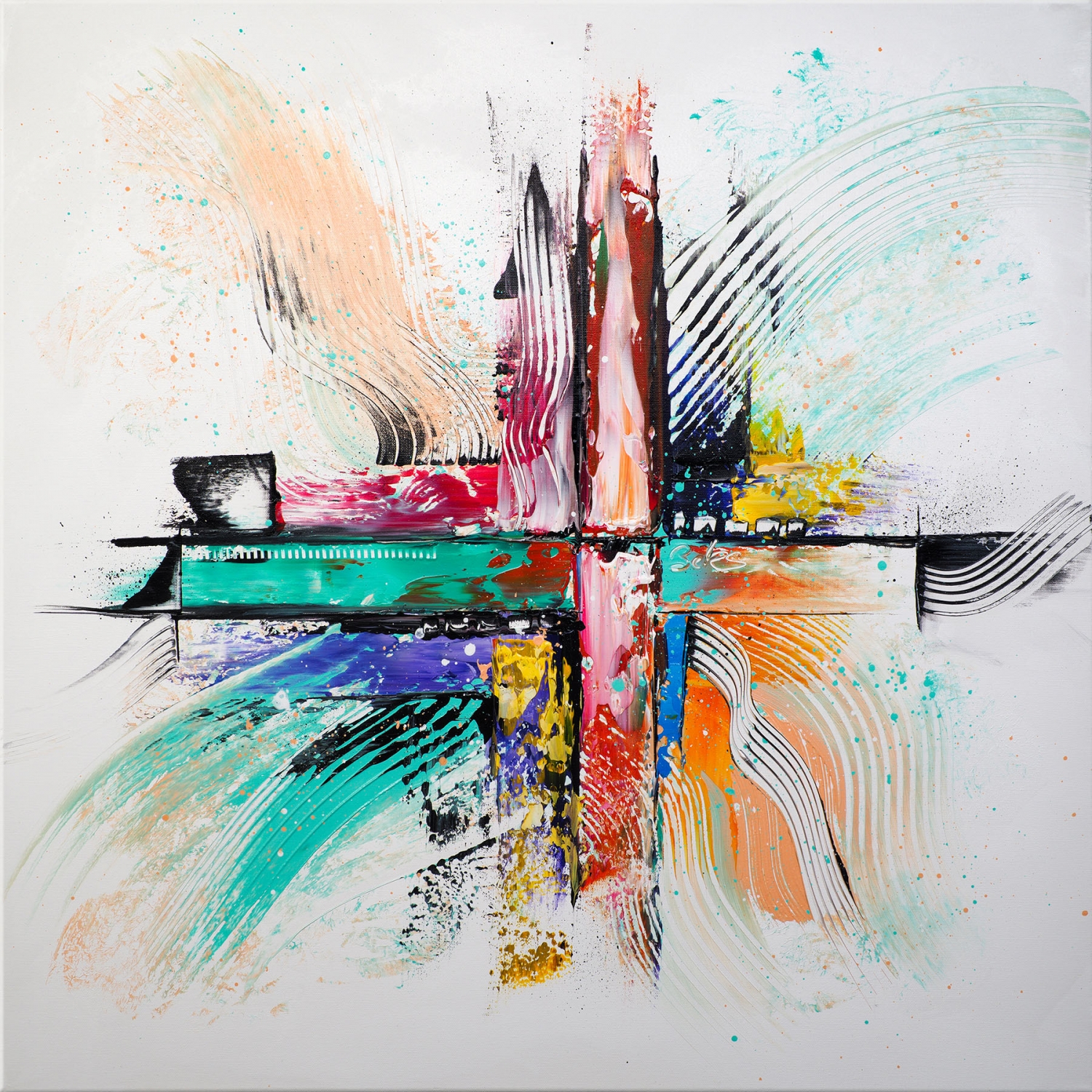 John Beckley Abstract Art - A large collection of abstract painting