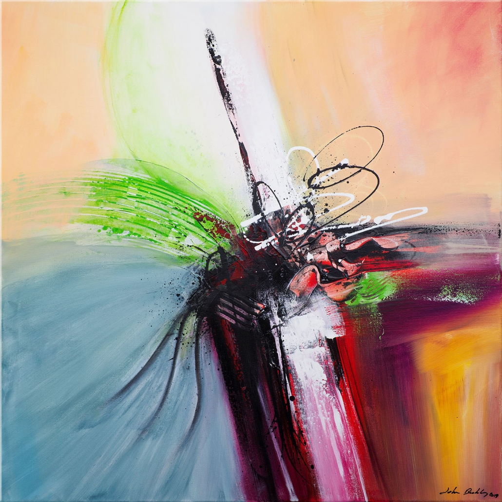 John Beckley Abstract Art - A large collection of abstract painting