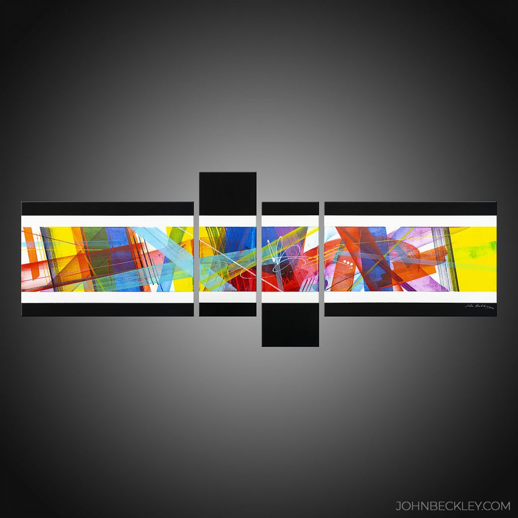 John Beckley Abstract Art - A large collection of abstract painting